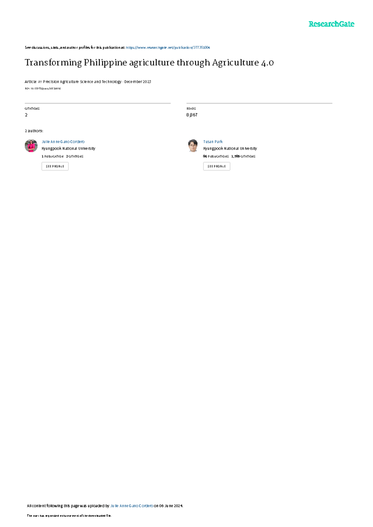 Transforming Philippine Agriculture: Insights on Agriculture 4.0 (PASJ ...