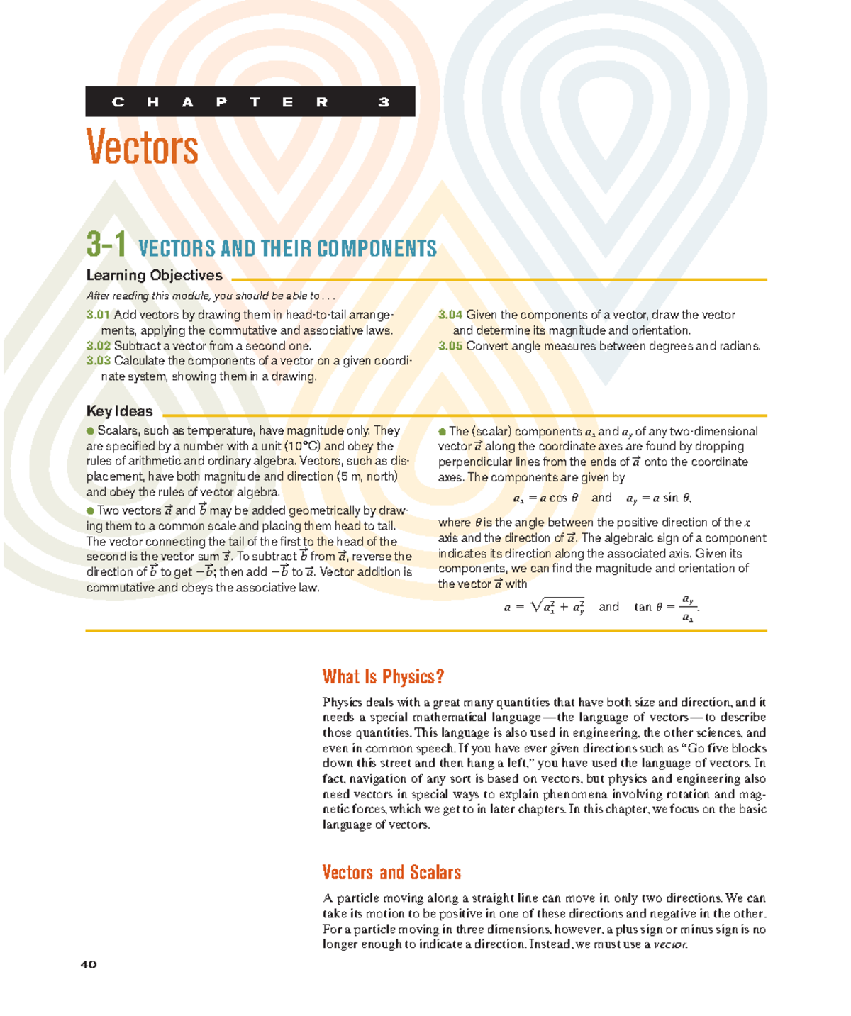 Chapter 3 - Vectors and Their Components (PHYS 101) - Studocu