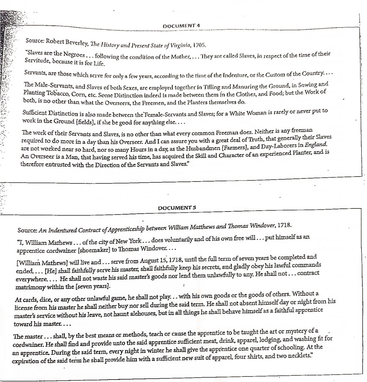 HIST 101: Slavery and Indentured Servitude in Colonial Virginia - Studocu