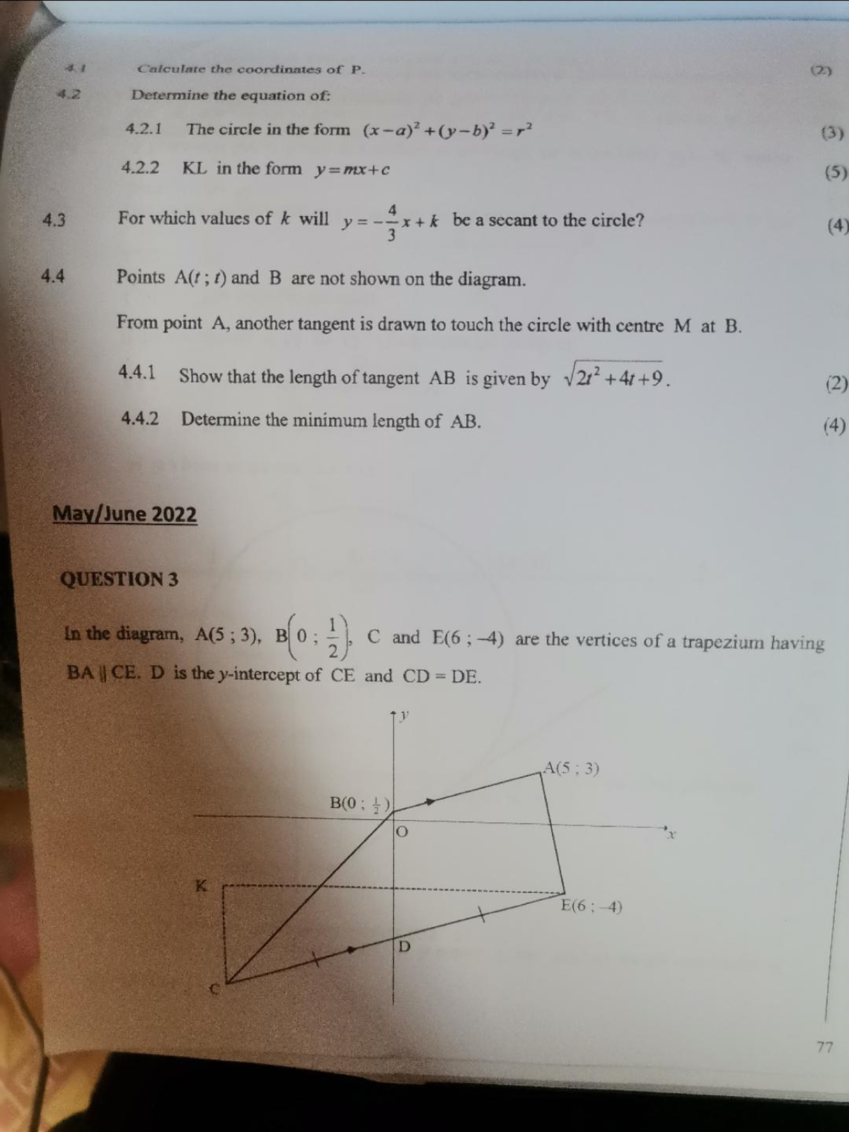 Maths Revision 2024: Advanced Geometry and Tangents Notes - Studocu