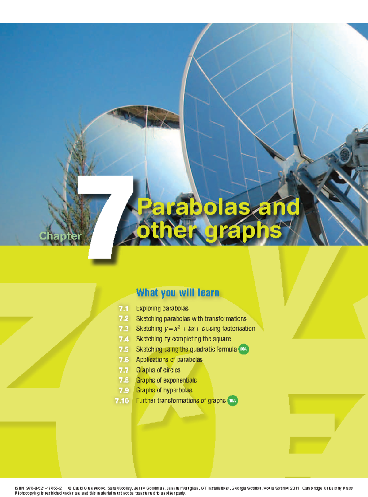 EMAC10 and 10A Chapter 7: Parabolas and Other Graphs - Studocu