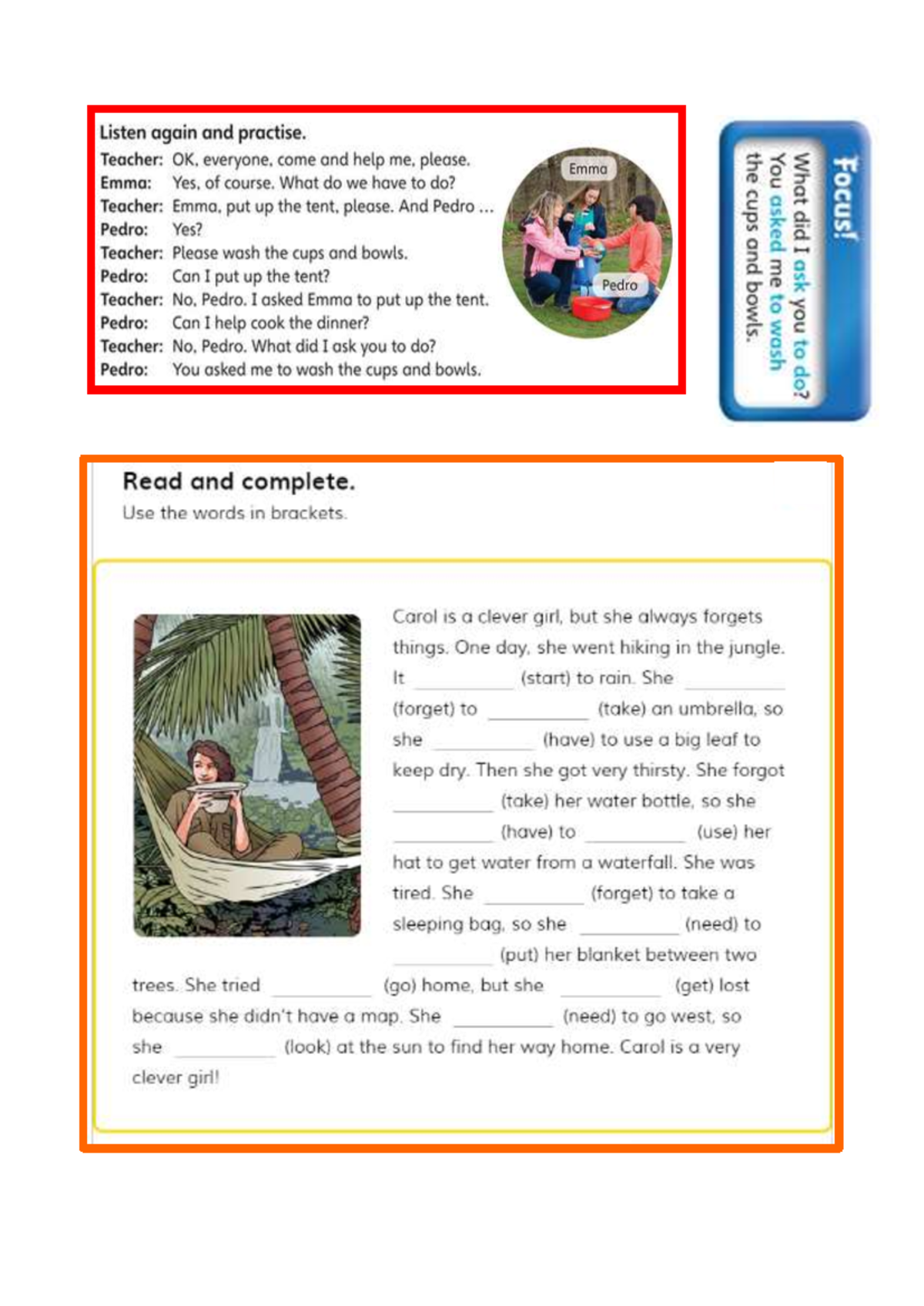 6th Grade - Camping - Practice Listening and Reading Activities - Studocu