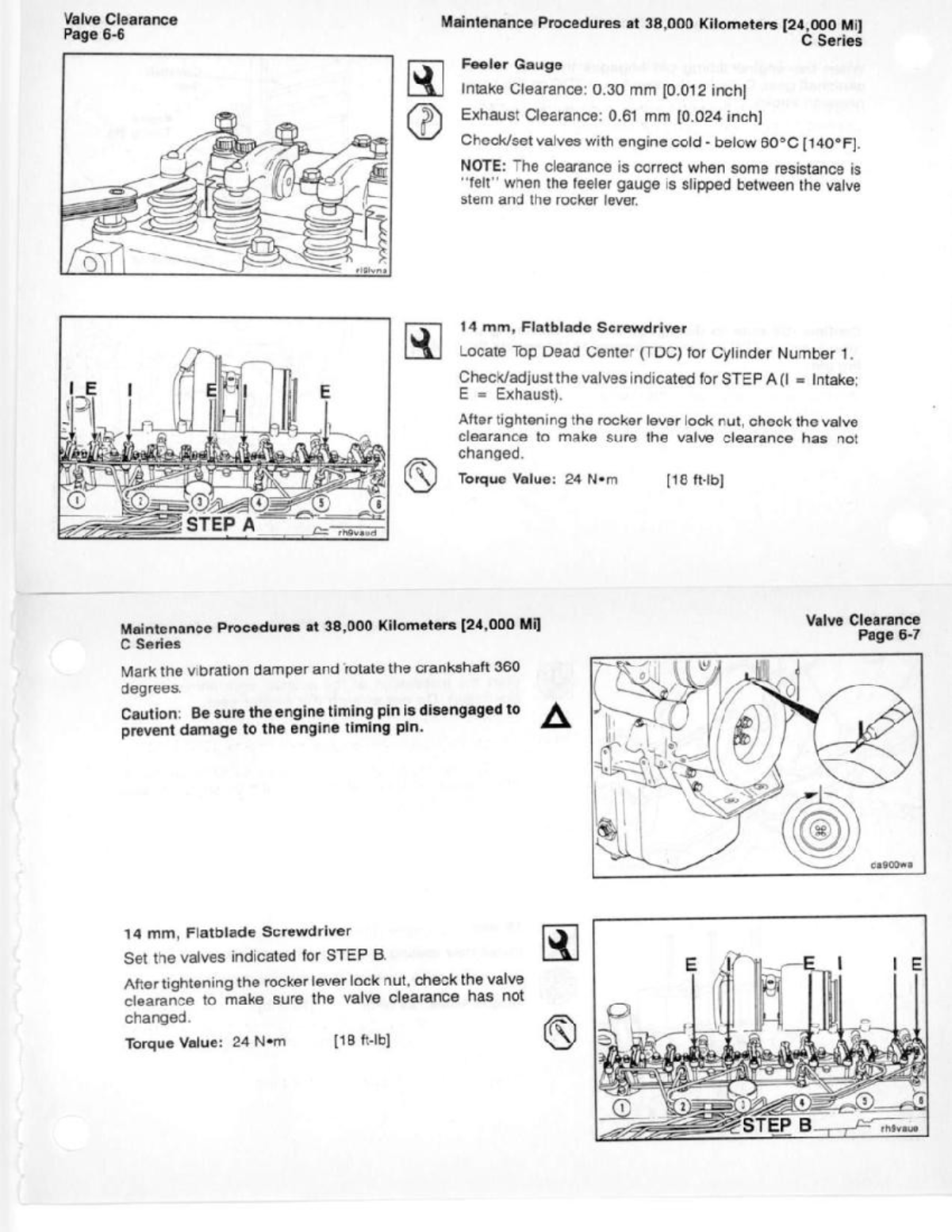 C Series Valve Clearance Maintenance Procedures at Kilometers - Studocu