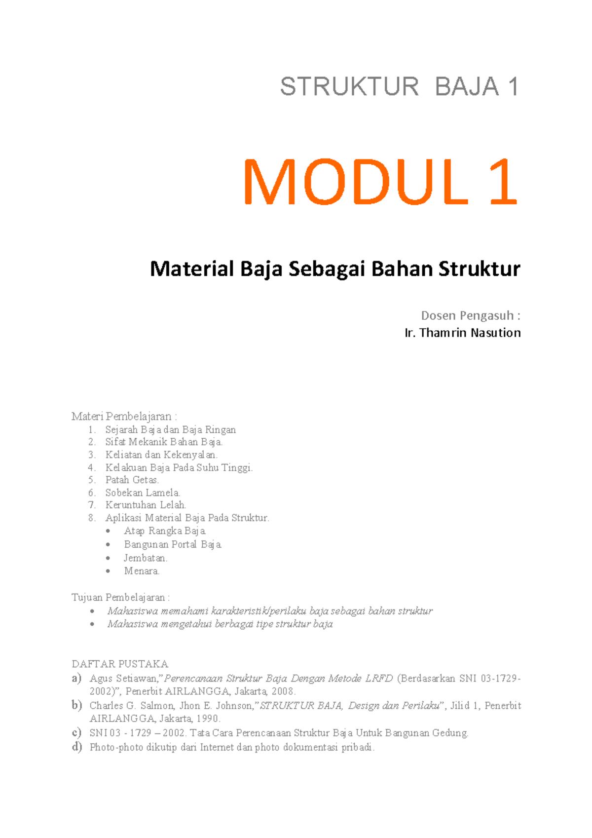 Baja 01 Modul 1: Material Baja sebagai Bahan Struktur dan Aplikasinya ...