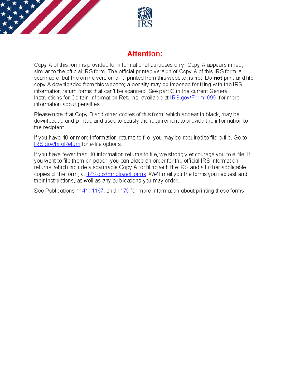 F1099A - IRS Form Copy A Instructions and Filing Guidelines - Studocu
