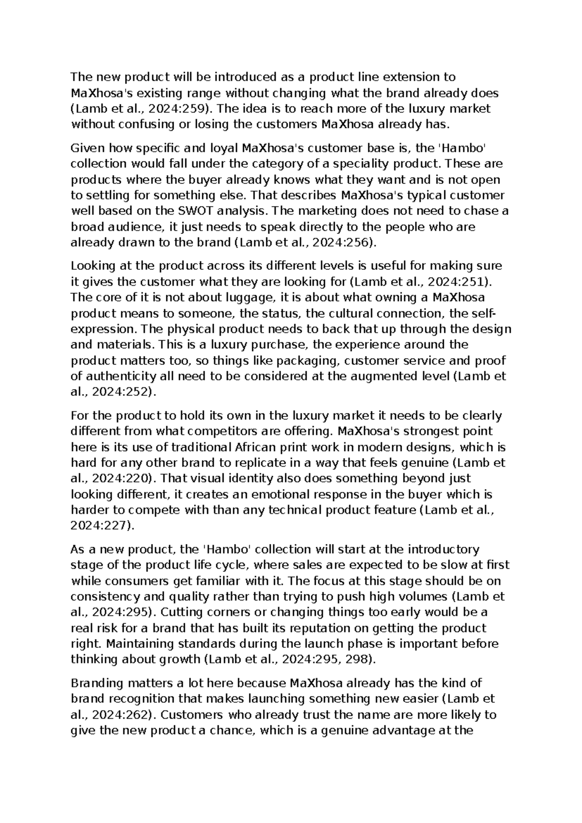 Product Marketing 214: New Luxury Product Line Strategy - Studocu