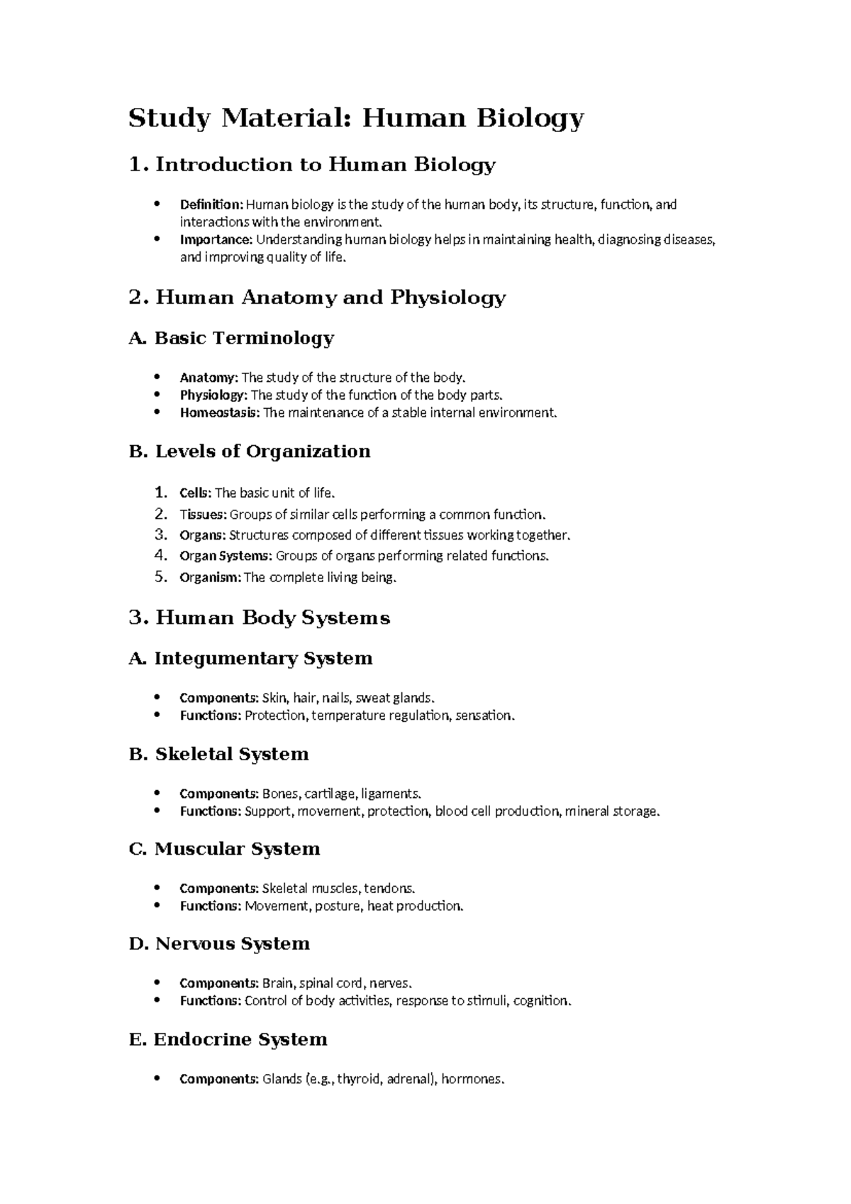 Human - Introduction to Human Biology Definition: Human biology is the ...