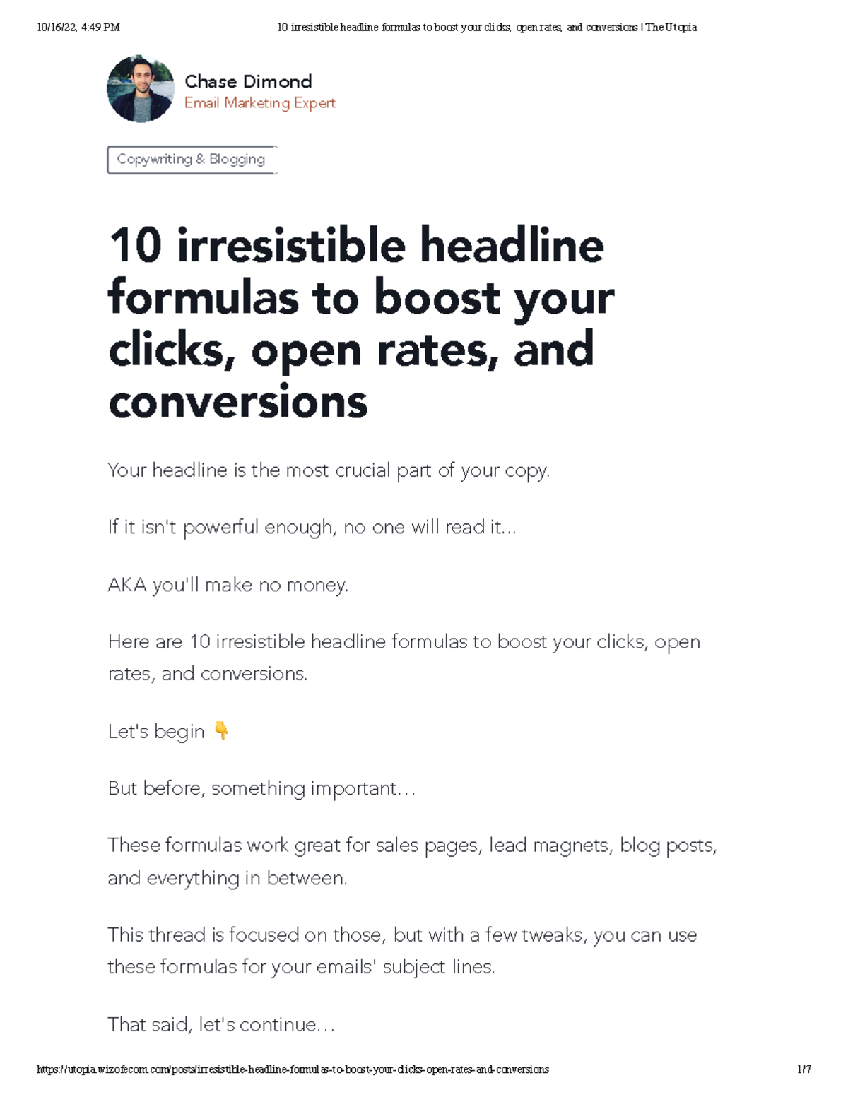 10 Powerful Headline Formulas for Boosting Clicks & Conversions - Studocu