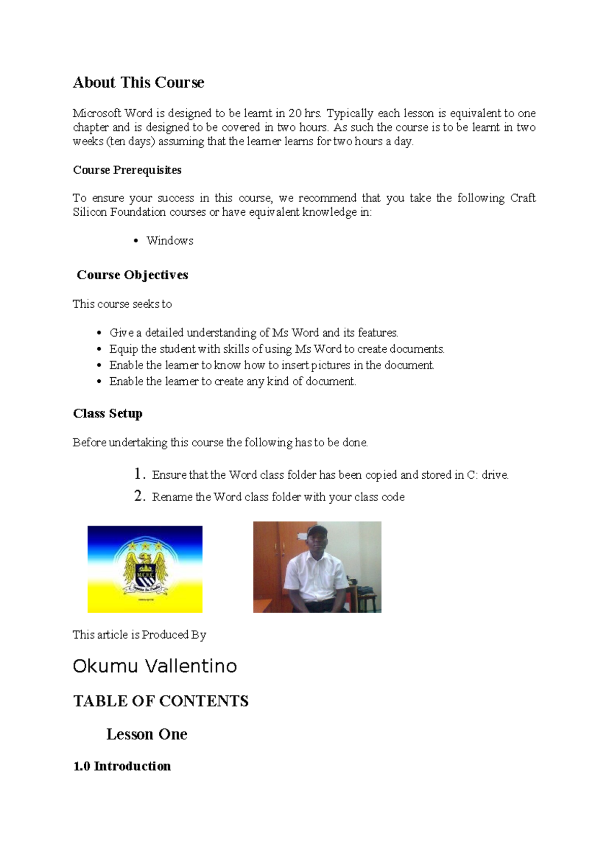 Computer MS WORD Notes - Revision - About This Course Microsoft Word is ...