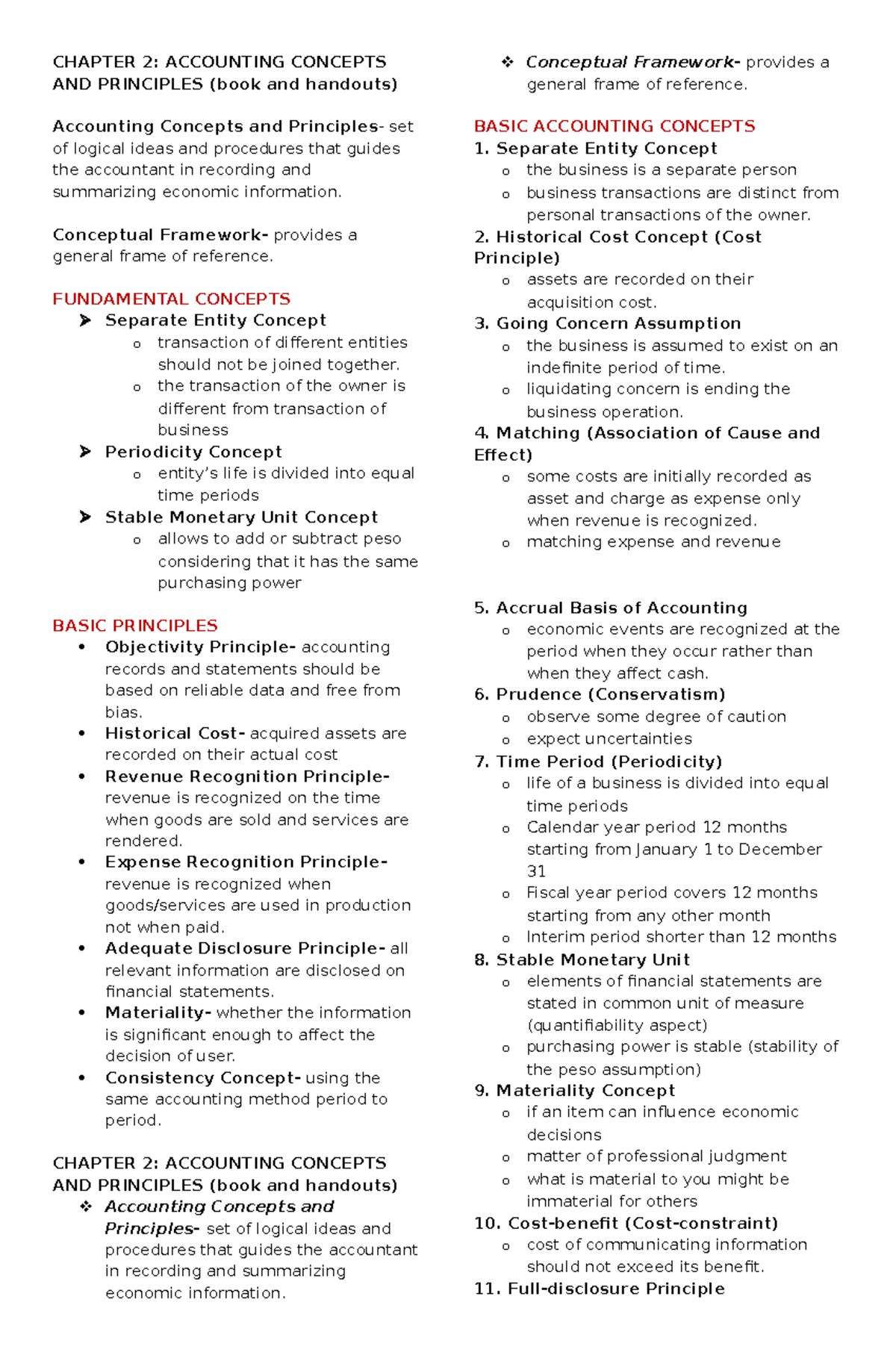 Acctg 101: Comprehensive Finals Reviewer on Accounting Concepts - Studocu