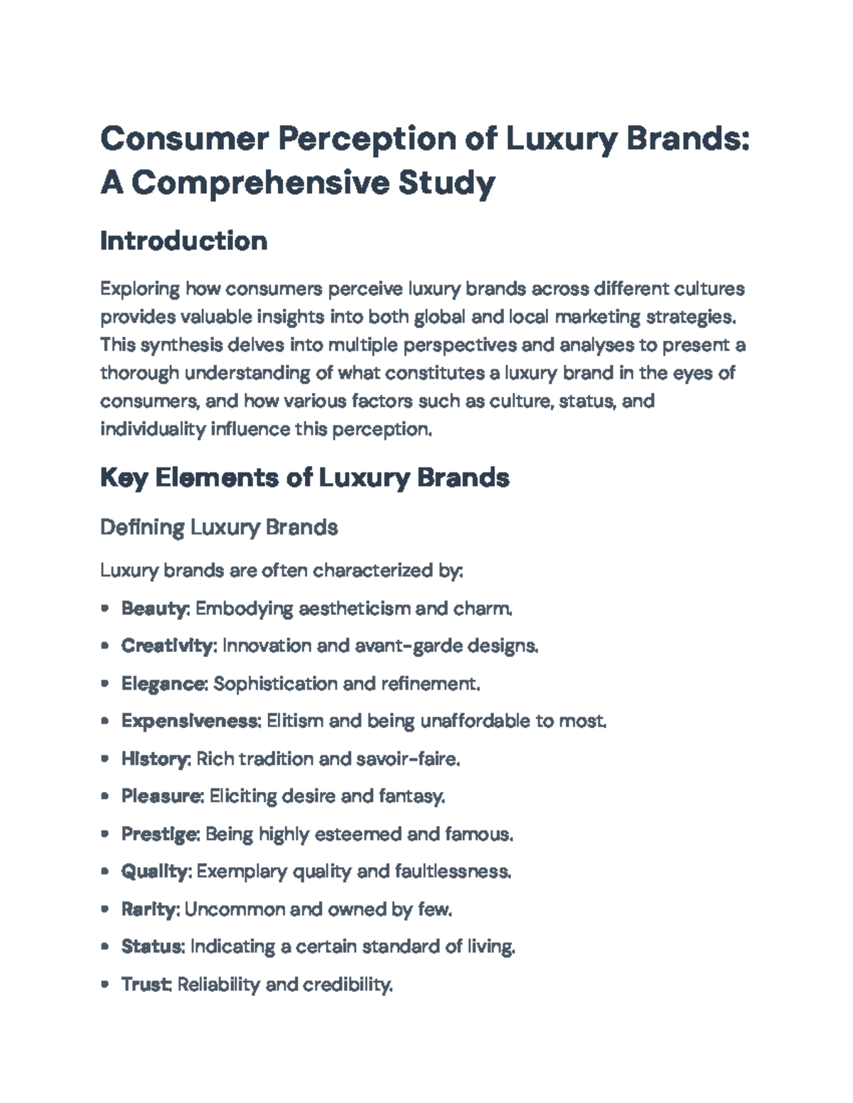 Consumer Perception of Luxury Brands: Insights from French Respondents ...