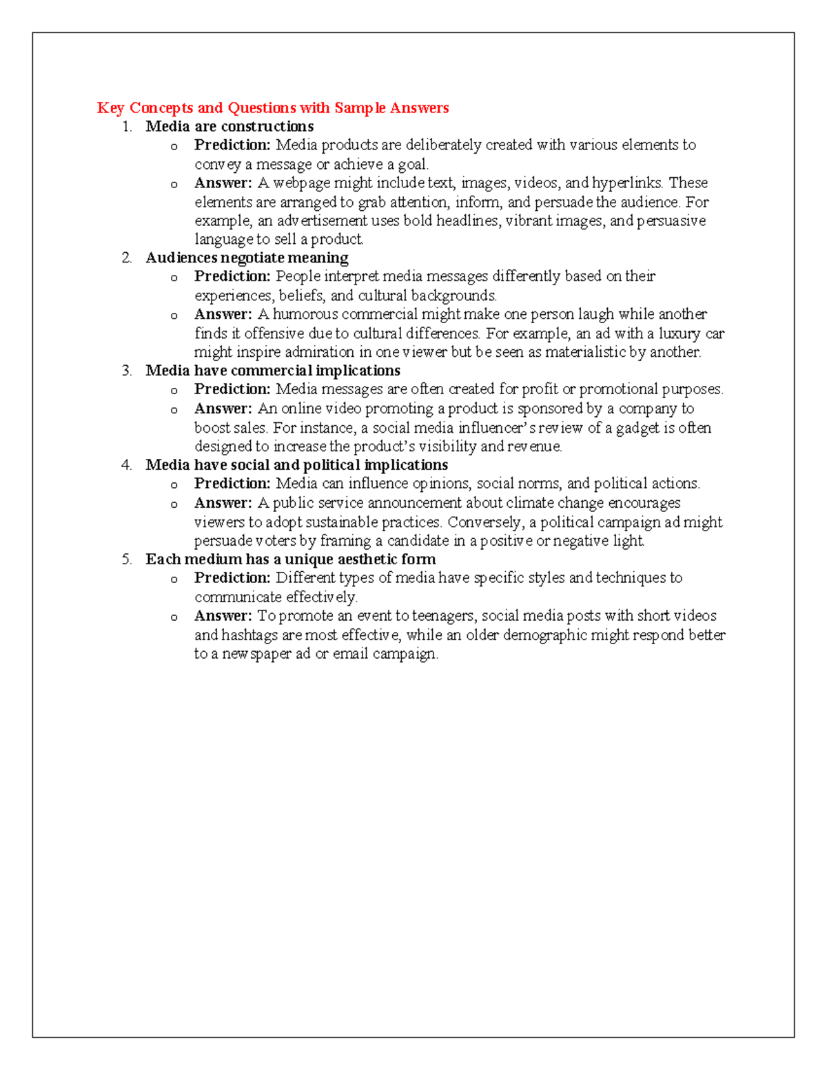 1.1. Key Concepts & Sample Answers - Media Worksheet - Studocu
