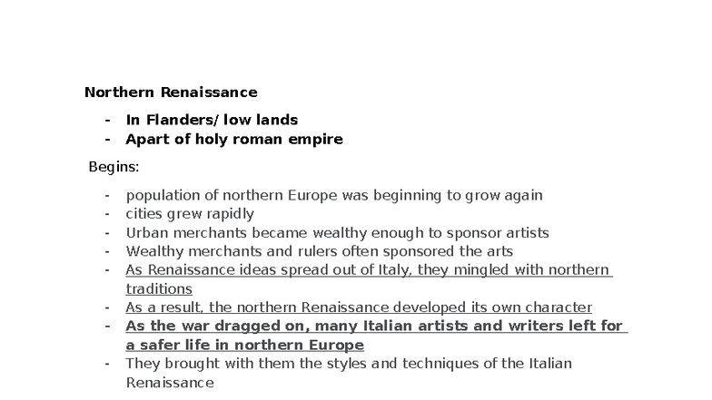 Northern Renaissance: Art, Humanism, and the Printing Press - Studocu