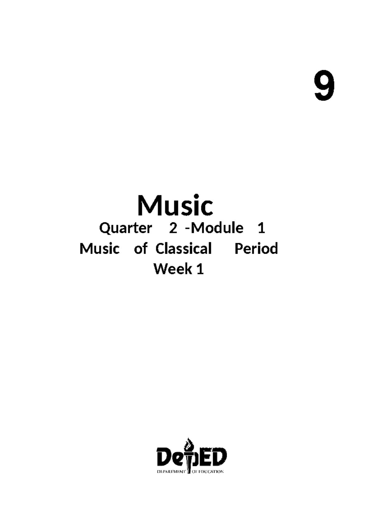 1 Q2 Music - daily lesson log - 9 Music Quarter 2 - Module 1 Music of ...