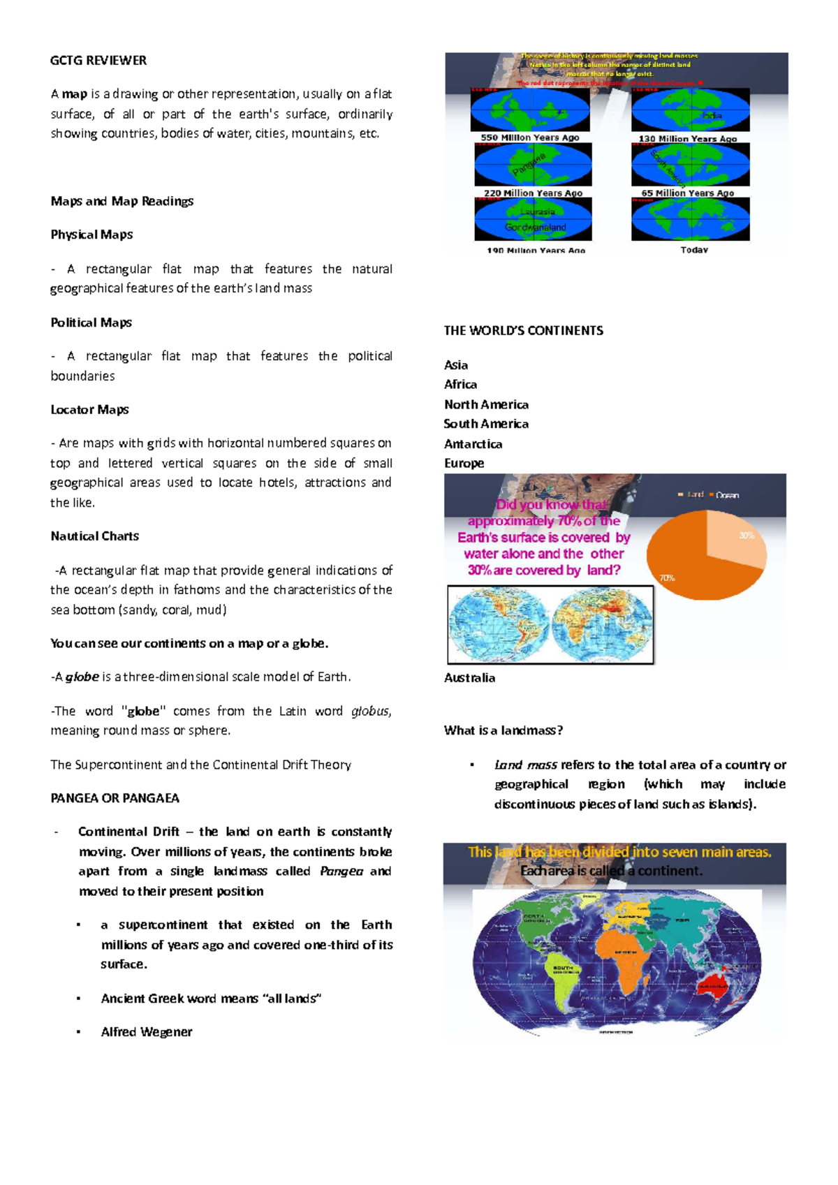 Geography GCTG Long Quiz: Countries, Landforms, and Ecosystems - Studocu