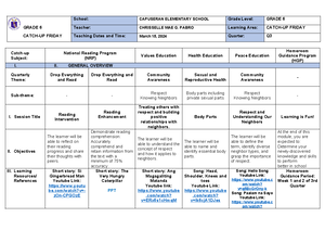 Q3 G10 Science TOS - TOS - SCIENCE 10 Quarter 3 TOS & Answer Key MELCS ...