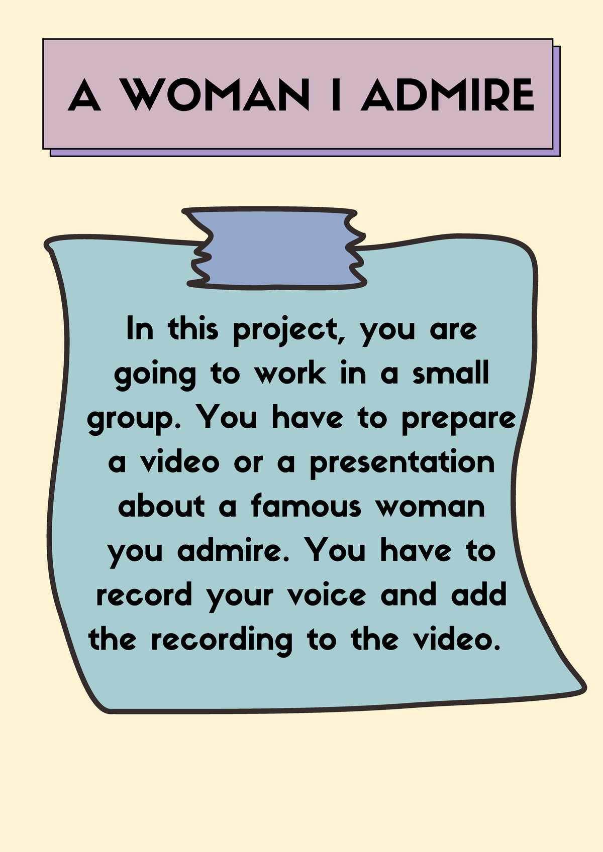 A Woman I Admire Project Guidelines - ccc - Studocu