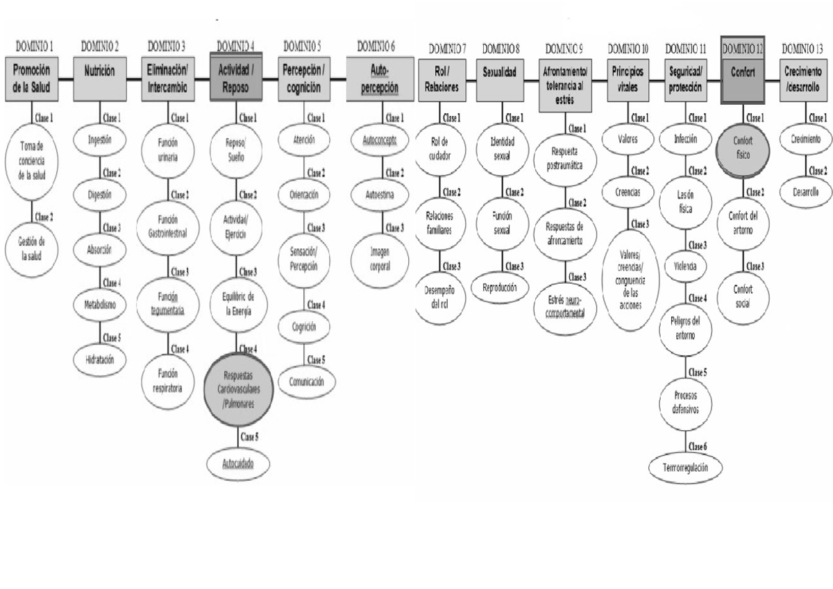 Taxonomía NANDA II: Dominio y Clases de Intervención en Salud - Studocu