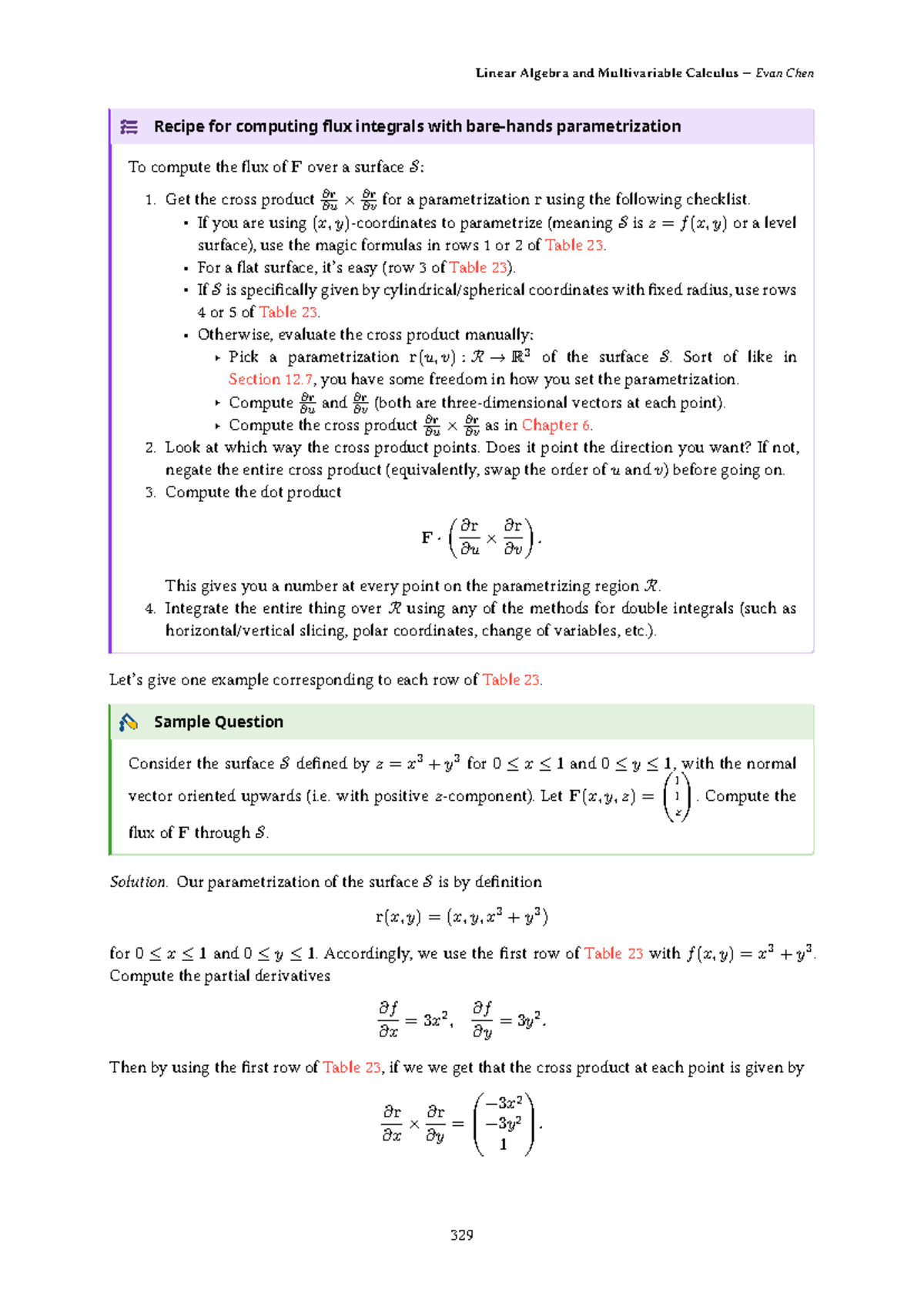 Calculus Notes Summary: Flux Integrals & Parametrization (LAMV 165 ...