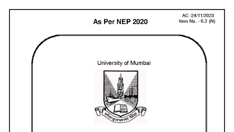 B.Sc. IT Syllabus for Sem I & II (NEP 2020) - University of Mumbai ...