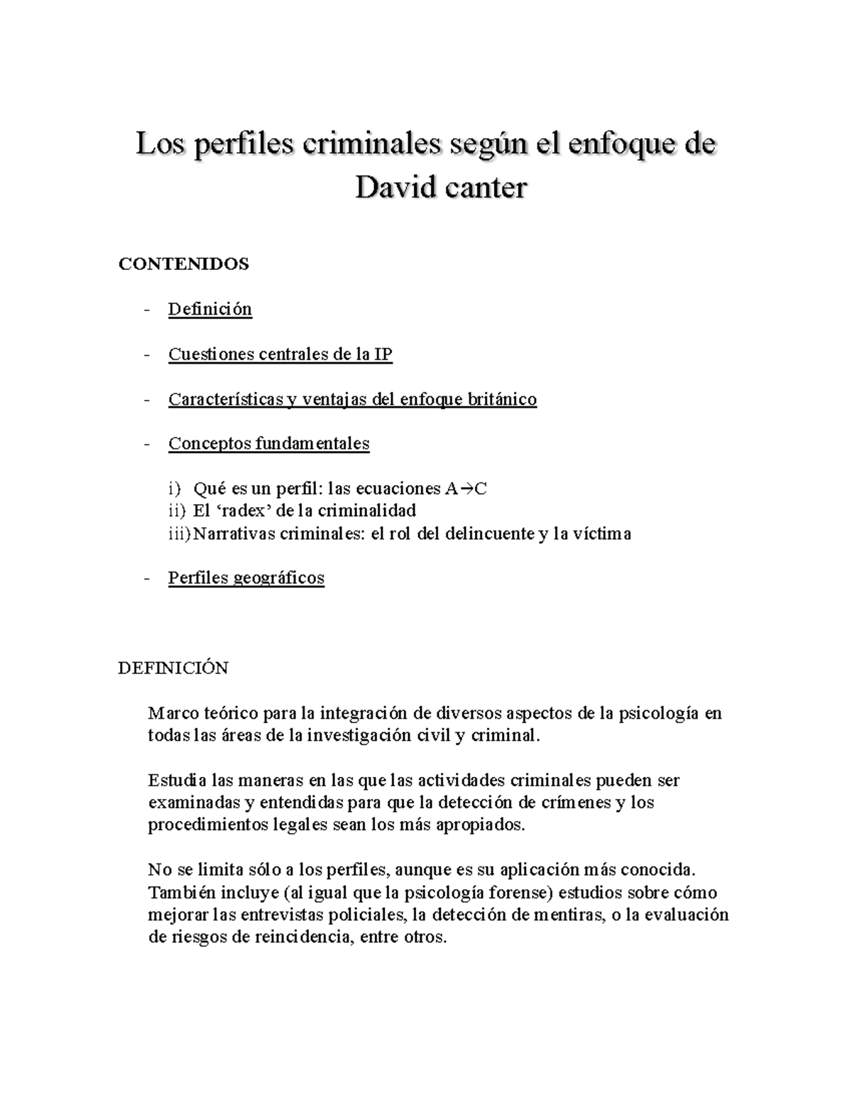 Perfiles Criminales: Enfoque de David Canter en la Psicología Forense ...