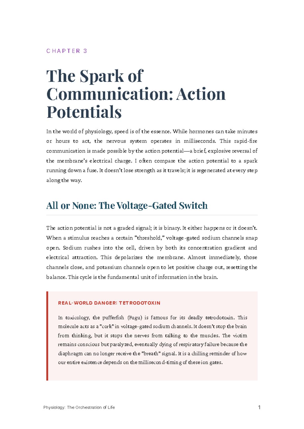 CHAPTER 3: The Spark of Communication - Action Potentials in Physiology ...