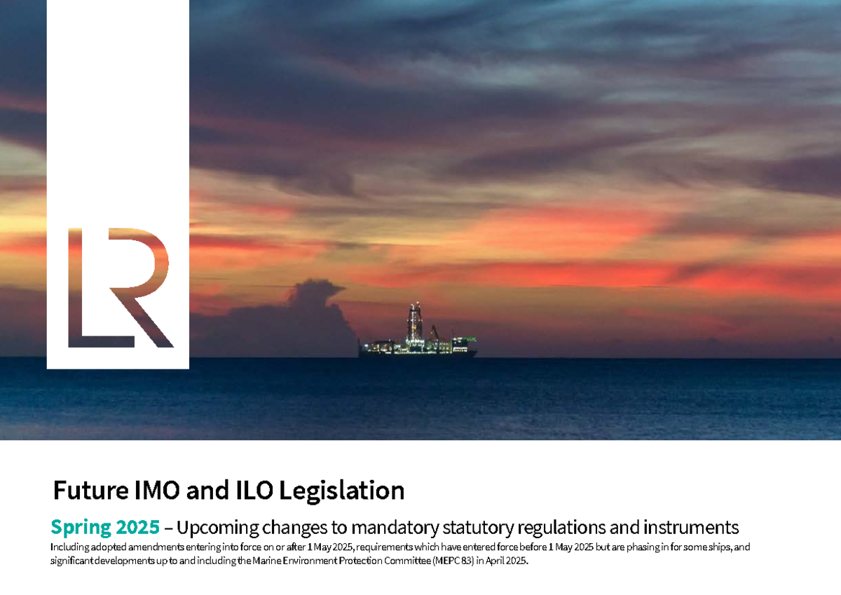 Future IMO and ILO Legislation Updates for Spring 2025 - Studocu