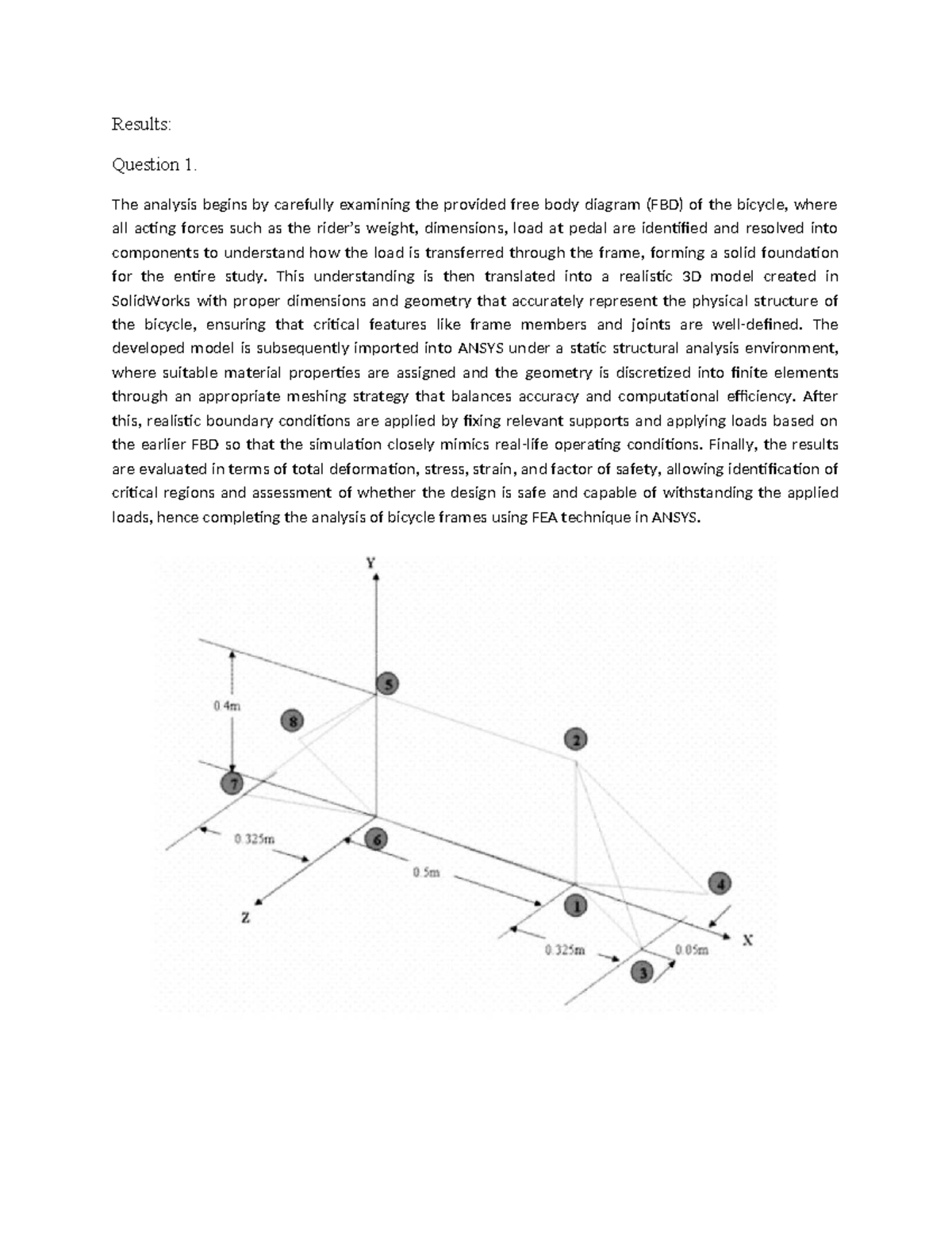 MECH 101: FEA Analysis of Bicycle Frames Using ANSYS - Studocu