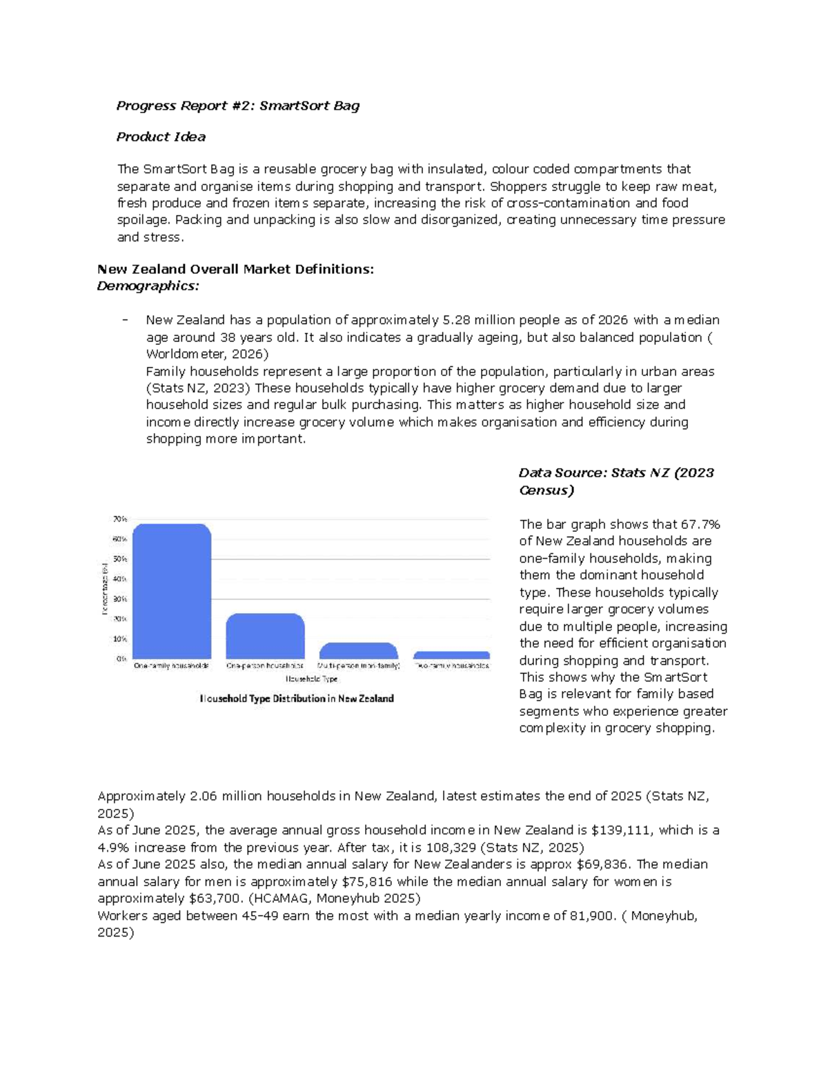 Progress Report #2: SmartSort Bag Product Development Insights - Studocu