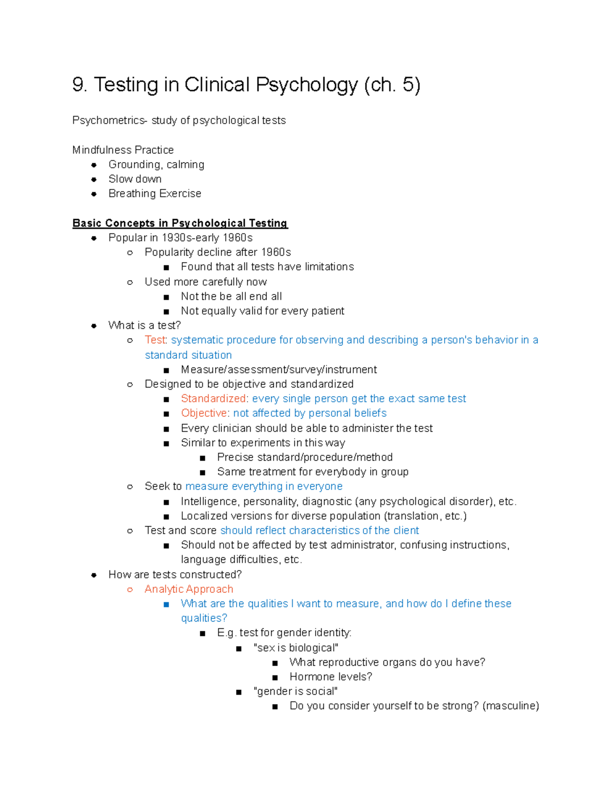 9. Testing in Clinical Psychology - 9. Testing in Clinical Psychology ...