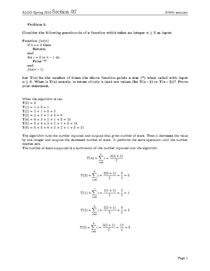 Algo Hw 03 - Algo Hw 3 - Problem 1: DPV Problem 4) Give an algorithm that takes as input a ...