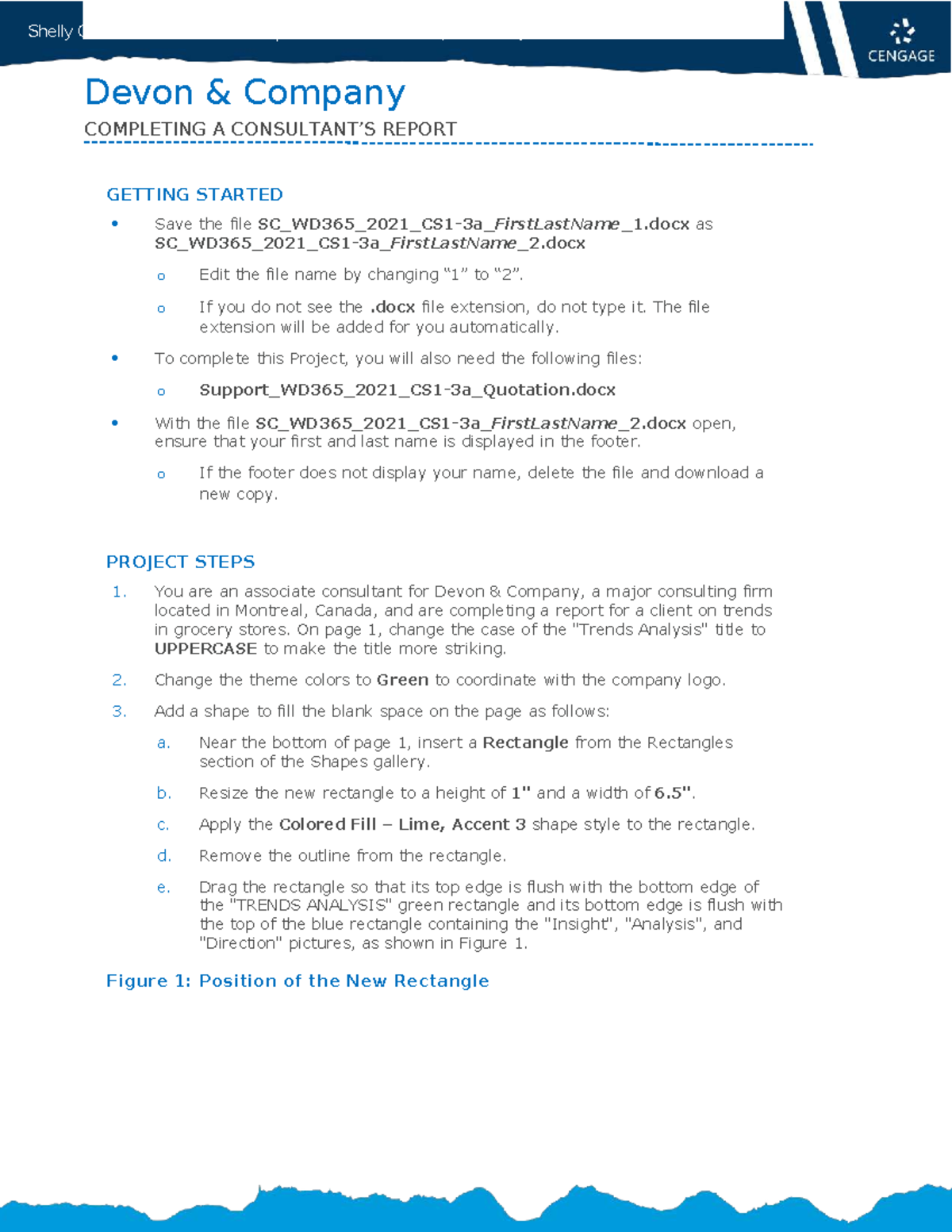 Shelly Cashman Word Modules SAM Capstone Project 1a: Devon Company ...