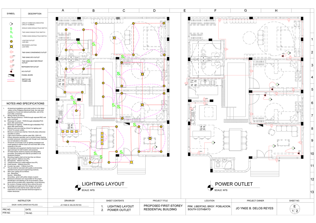 ELECTRICAL LAY OUT. SINGLE STOREY - 1 s 2 s 3 s s 3 s 3 s 2 s 3 s 2 s 2 s 2 s 2 s 3 s 2 1. All ...