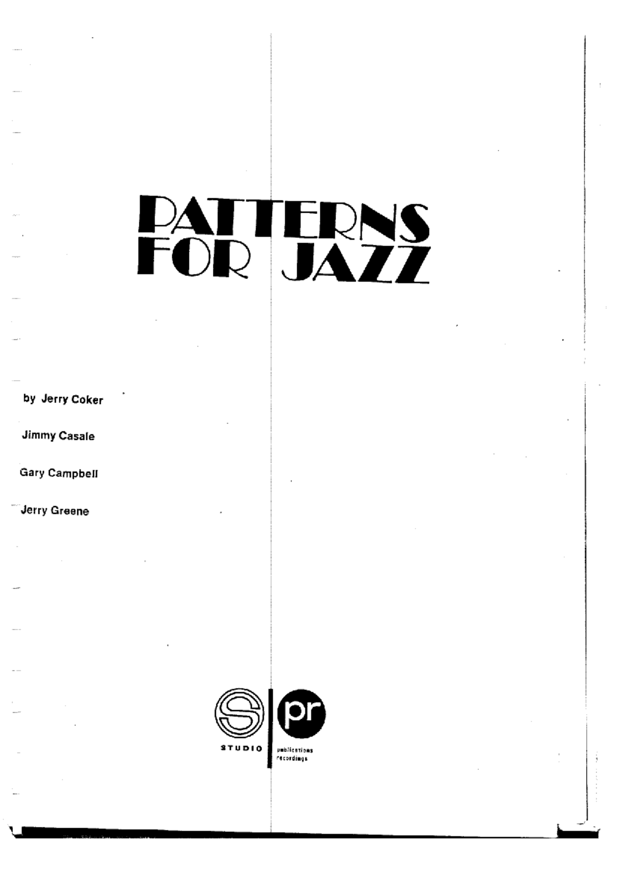 Patterns for Jazz Improvisation - Jerry Coker (3rd Ed.) - Studocu