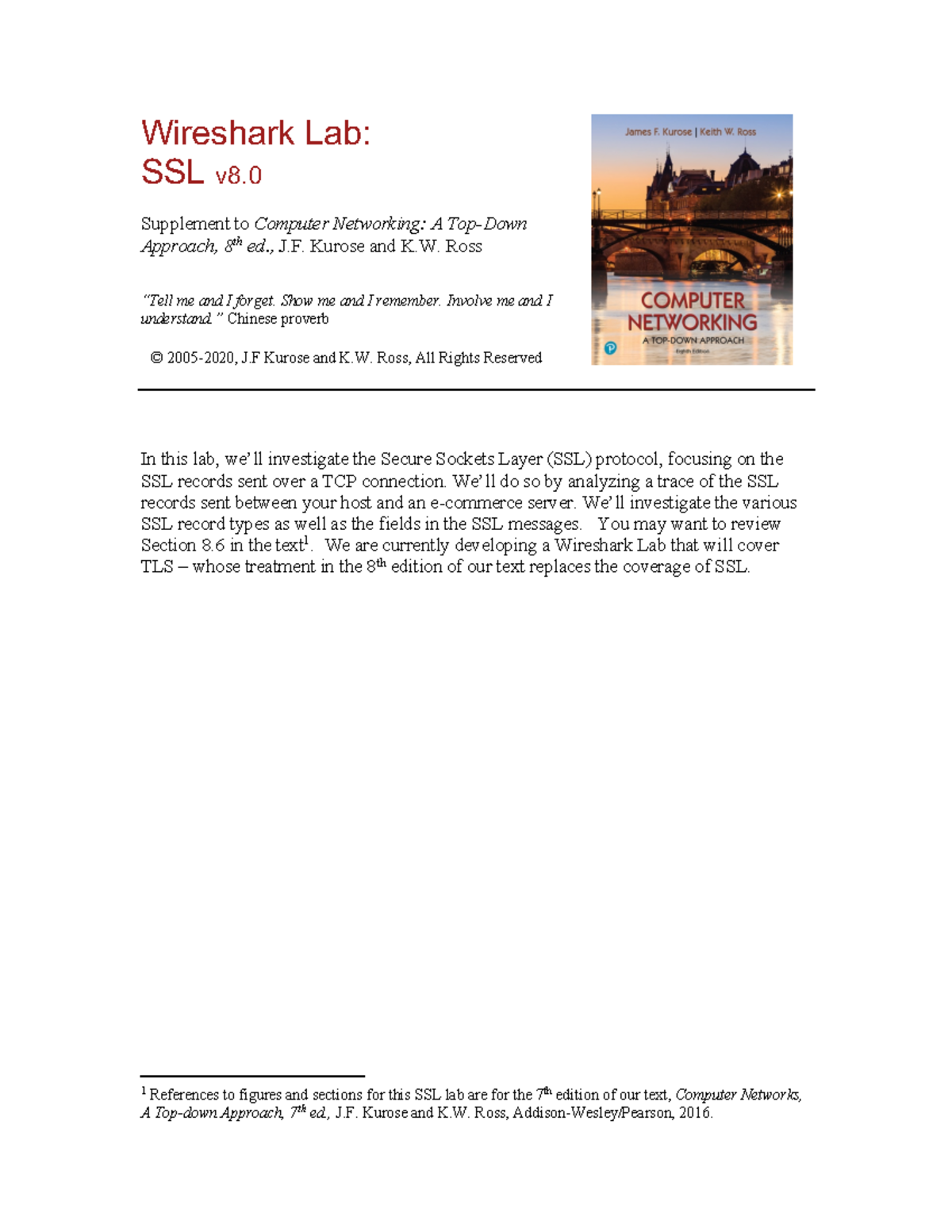 Lab 8 Wireshark Ssl V8 Lab Wireshark Lab Ssl V8 Supplement To