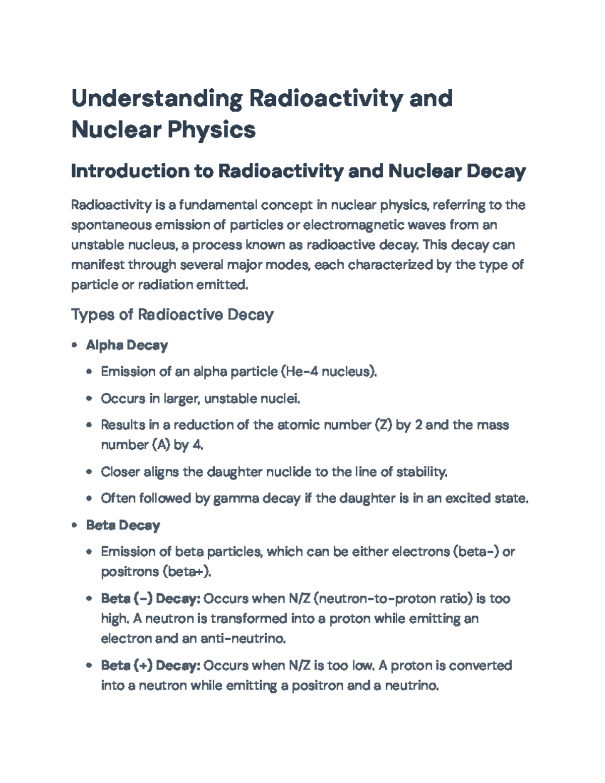 Understanding Radioactivity and Nuclear Physics: Concepts and Applications - Understanding - Studocu