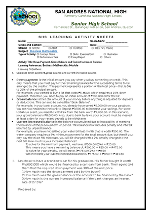 4 BM Shslearningactivitysheet - (Formerly Camflora National High School ...