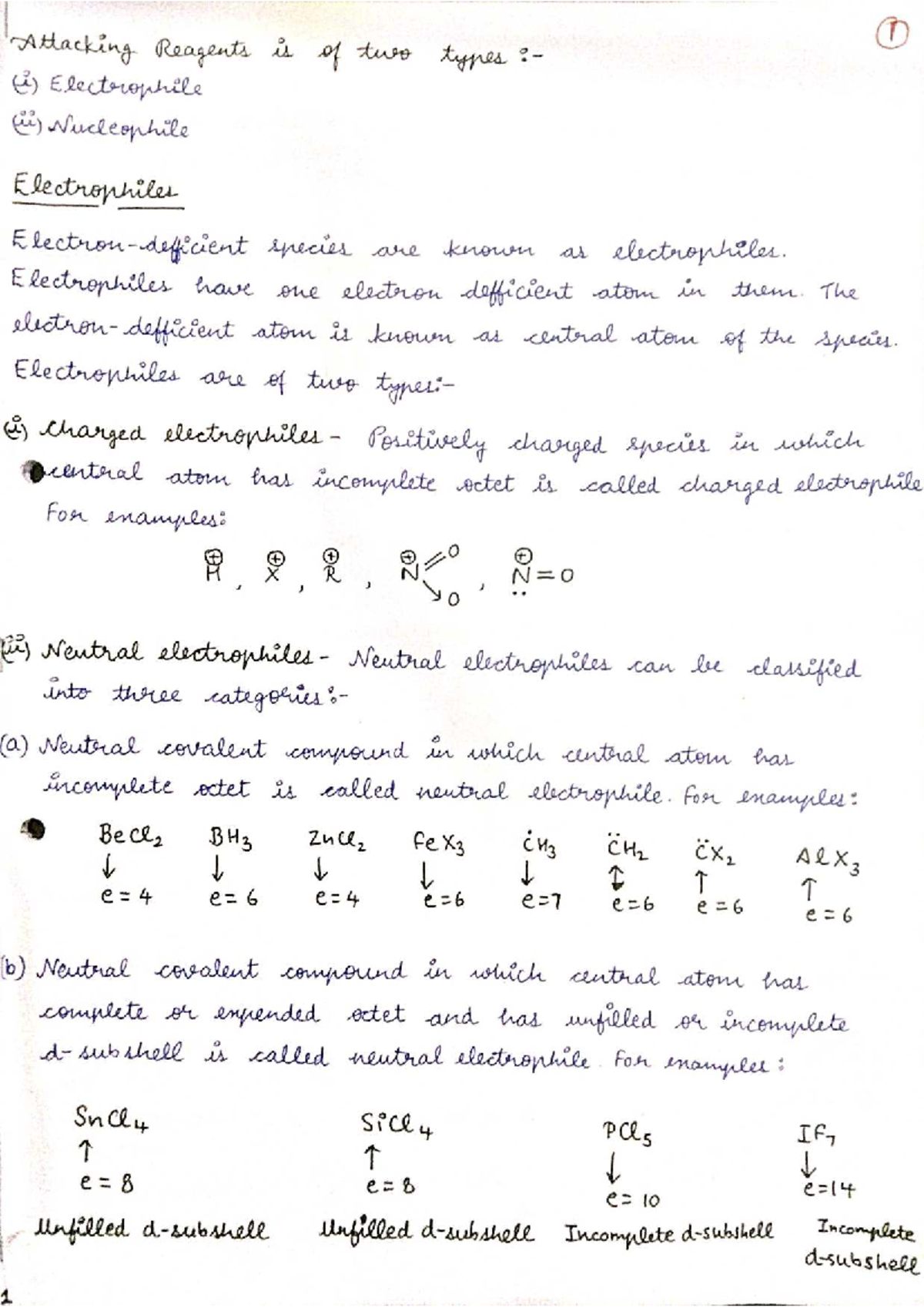 Unit-III Organic Chemistry: Electrophiles and Nucleophiles Explained ...