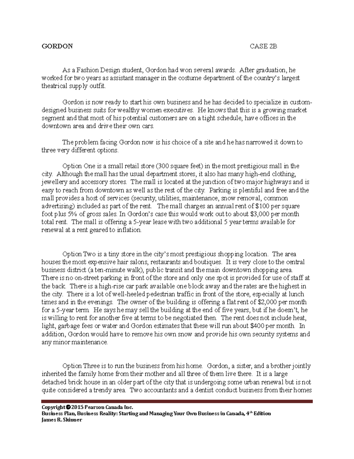 Gordon - Case Study - GORDON CASE 2B As a Fashion Design student ...