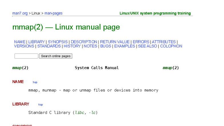 Mmap(2) System Calls Manual - Linux Programming Guide - Studocu