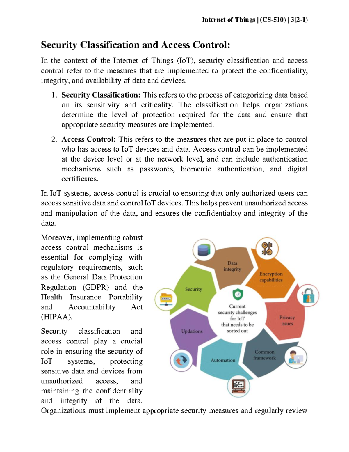 3 Security and Data Classification - Security Classification and Access ...