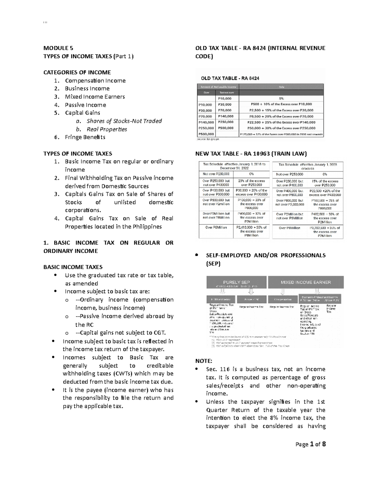 Module 5 - Types of Income Taxes (Part 1) Overview & Details (10272021 ...