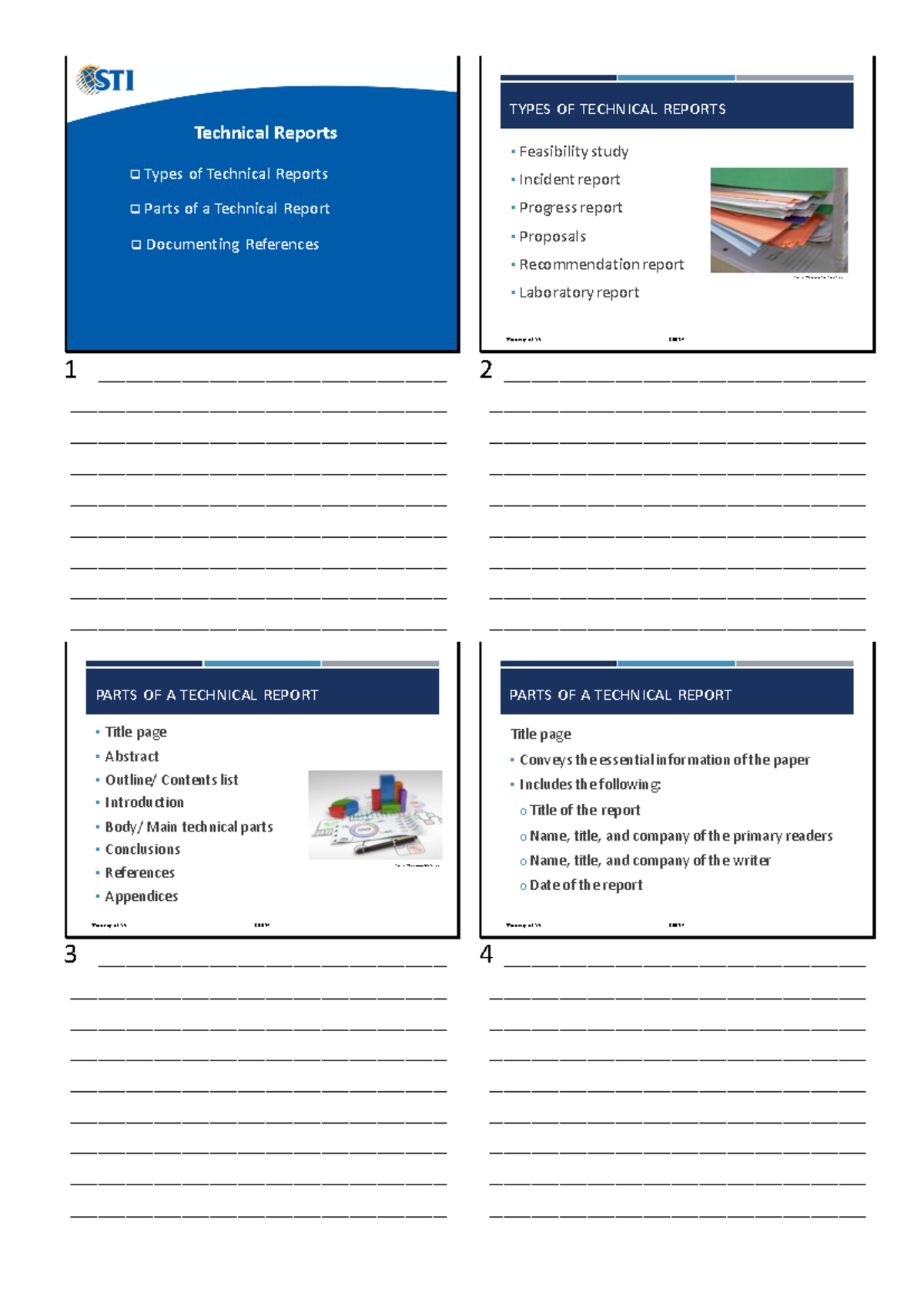 6.Technical Reports: Types, Parts, and Documenting References - Studocu