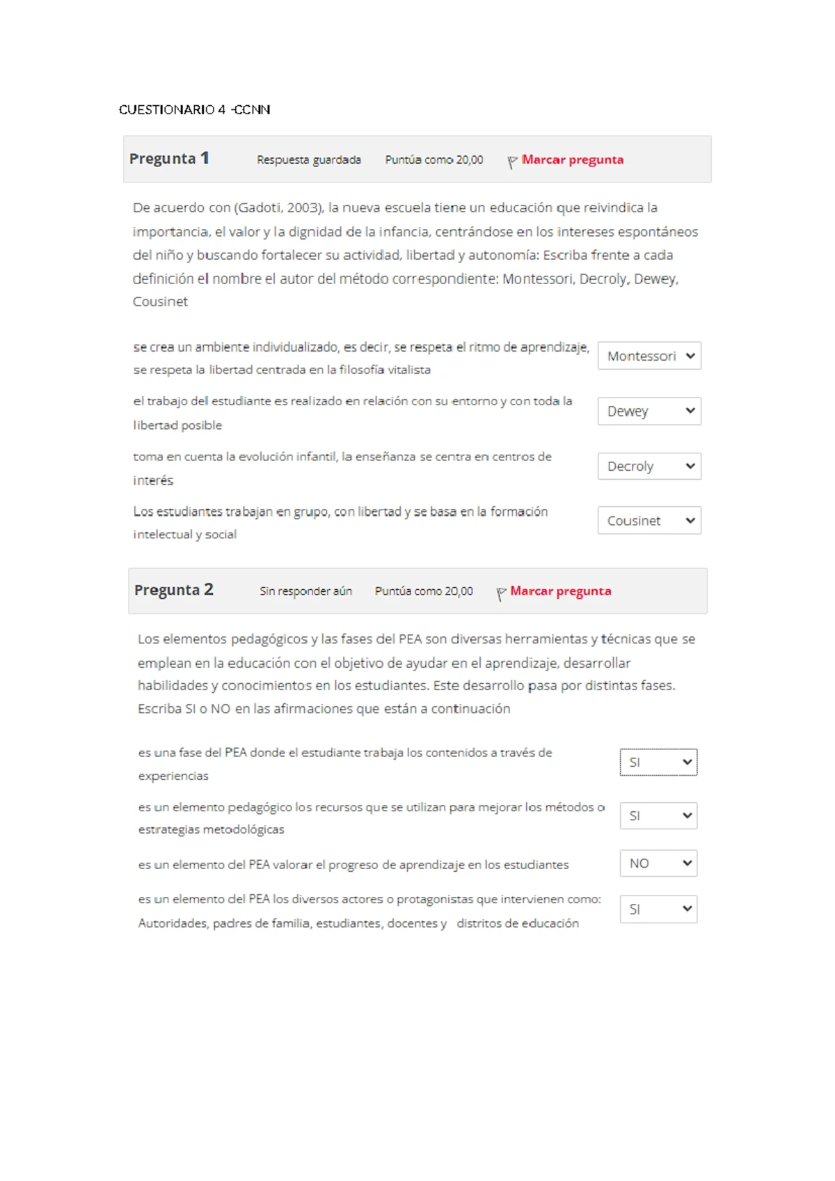 Cuestionario 4 - Innovación Educativa y TICs en el Aprendizaje - Studocu