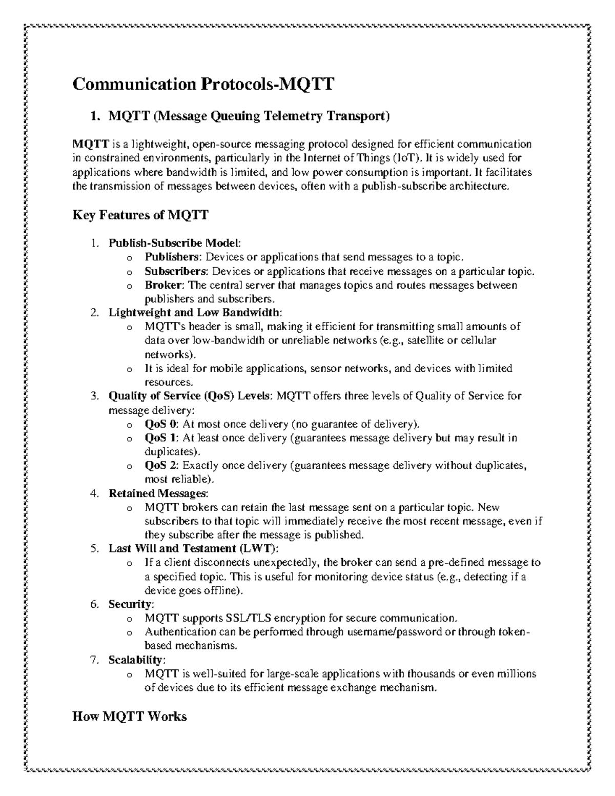 IOT 3 UNIT PART-II-1 - Internet of things unit 3 part 2 - Communication Protocols-MQTT 1. MQTT ...