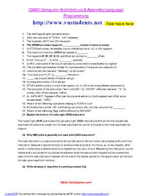 CS401 Today Grand Quiz 2021 BY Junaid - CS401 CURRENT QUIZ GRAND QUIZ JUNAID MALIK 0304- TODAY ...