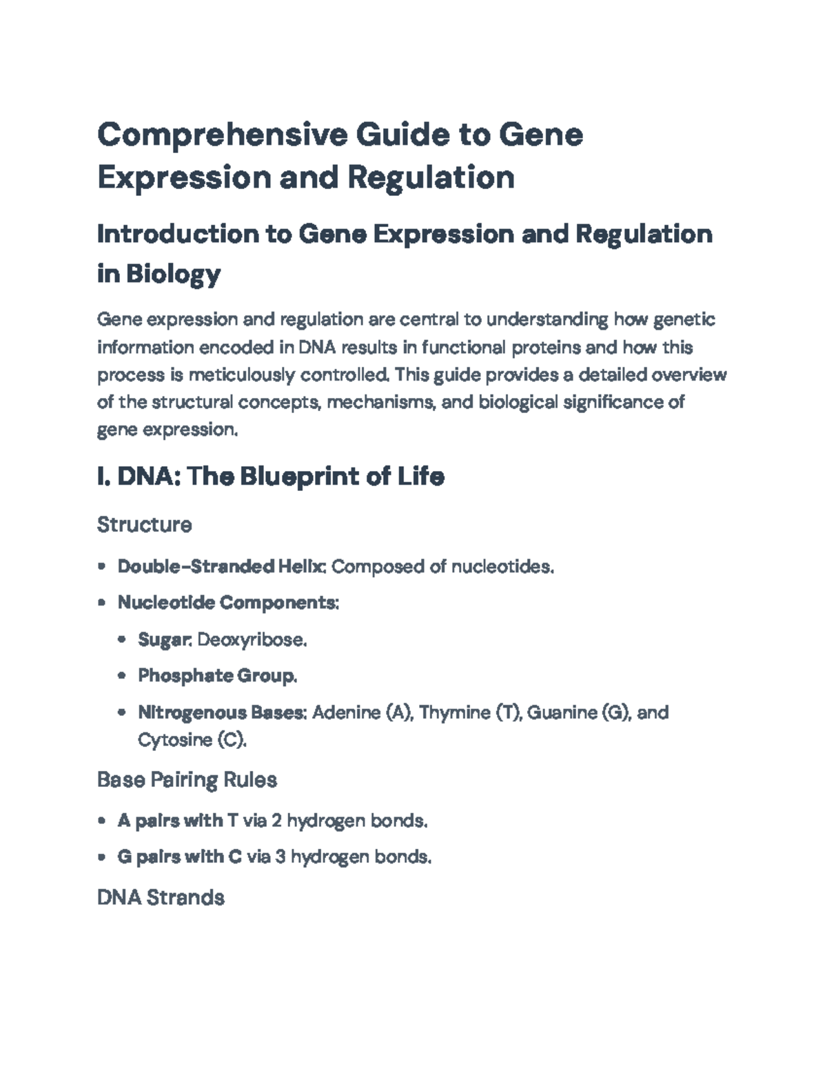 Gene Expression & Regulation: Comprehensive Biology Study Guide - Comprehensive Guide to Gene ...