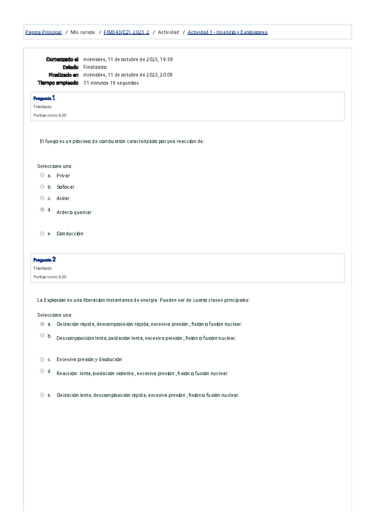 Actividad 1 - Revisión sobre Incendios y Explosiones FIM343(C2) - Studocu