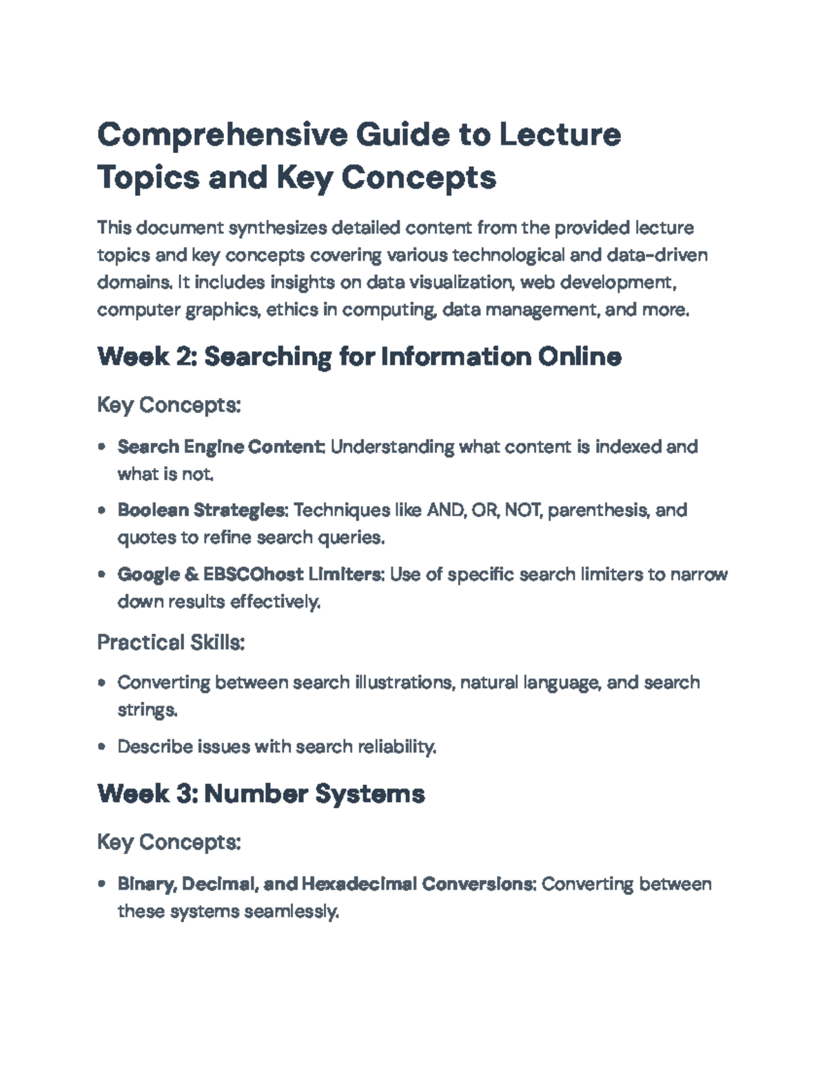 Comprehensive Guide to Tech & Data Science Concepts (Course Code: TBD ...