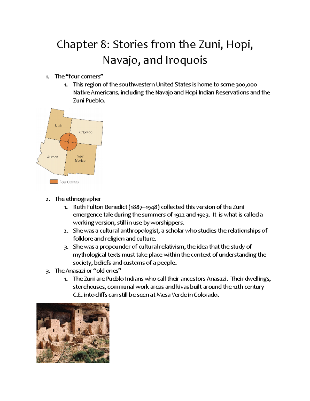 HUM1015 - Insights from Chapter 8: Native American Creation Myths - Studocu